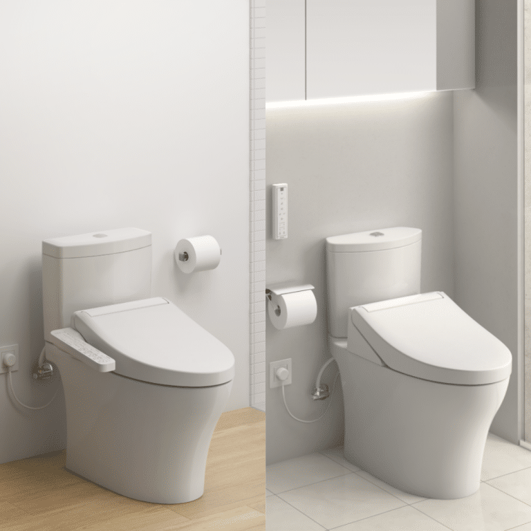 TOTO Bidet Toilet Seat Options: Remote Control or Side Panel